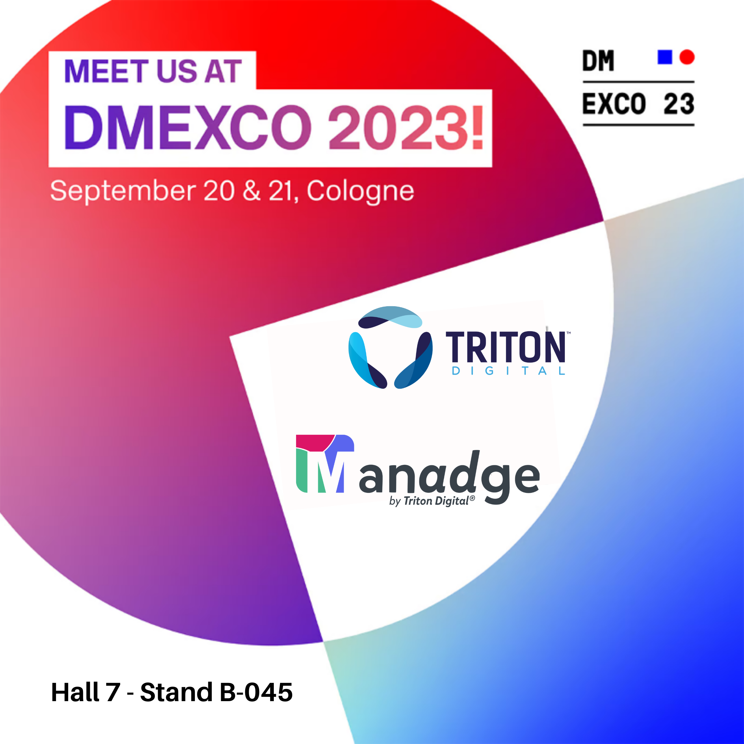 Meet the Manadge team at DMEXCO 2023